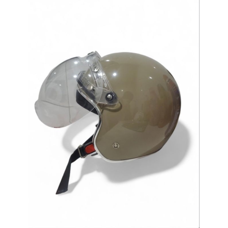 2手精品/EVO CA-310精裝銀邊騎士+透明泡泡鏡片 復古安全帽（尺寸：57-60cm) | 蝦皮購物