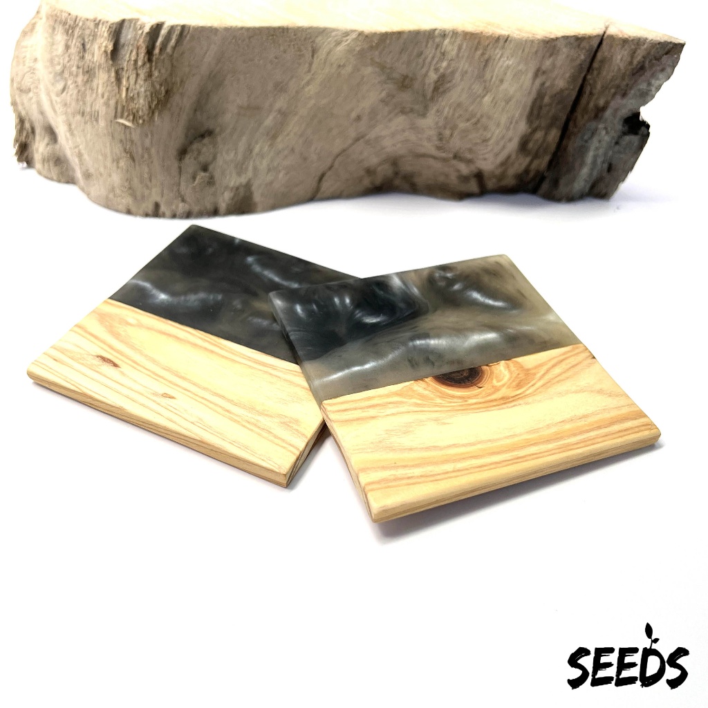 【Seeds】Coaster 杯墊 原木 Epoxy C-112 | 蝦皮購物