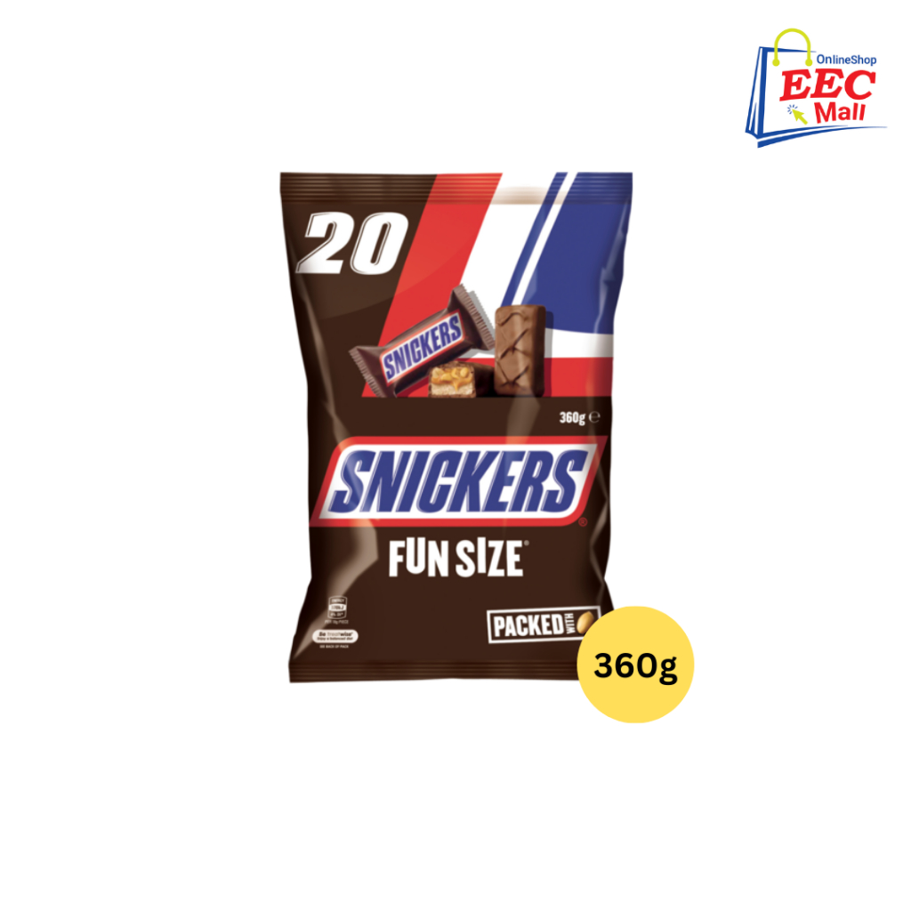 美國 SNICKERS Chocolate Fun Size 士力架迷你花生巧克力 360g | 蝦皮購物