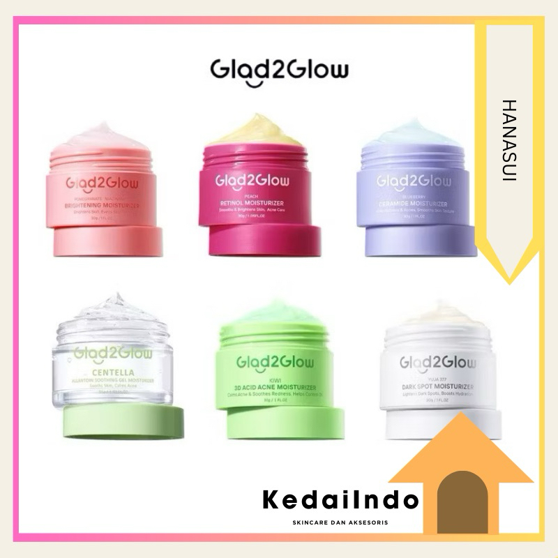 G2G GLAD2GLOW Peach Retinol Moisturizer Pomegranate Pelembab | 蝦皮購物