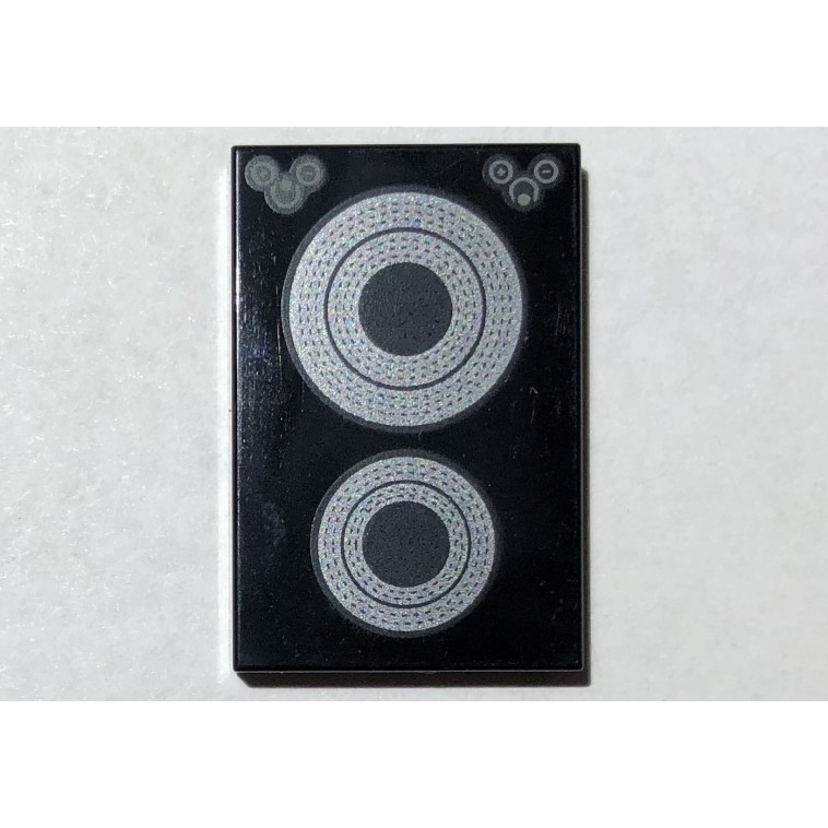 LEGO 樂高 黑色 印刷 電磁爐 爐子 火爐 Tile 2x3 78502 26603 26603pb185 | 蝦皮購物