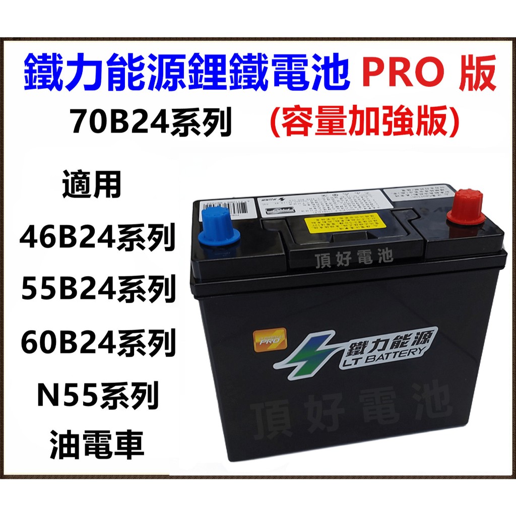 頂好電池-台中 鐵力能源鋰鐵電池 70B24L 70B24LS PRO版 43AH 高容量 支援充電制御 怠速啟停 | 蝦皮購物