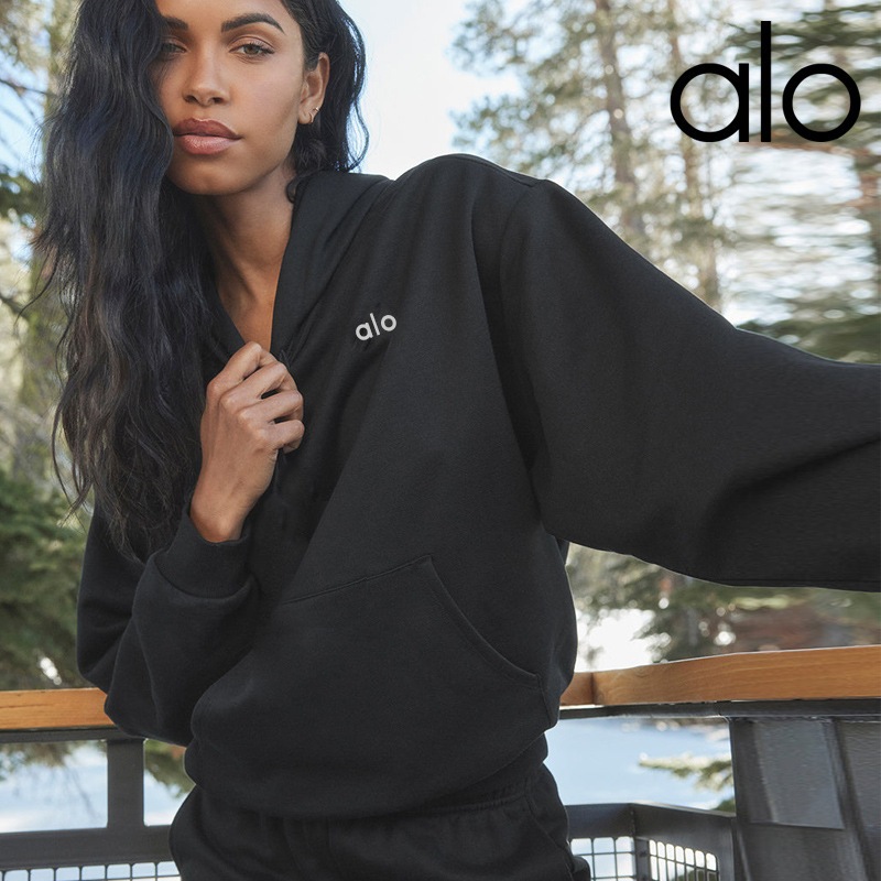 alo yoga官方正品旗艦店 alo衛衣 秋冬480重磅澳粒绒運動衛衣 健身连帽美式衛衣 落肩帽衫加绒衛衣 | 蝦皮購物