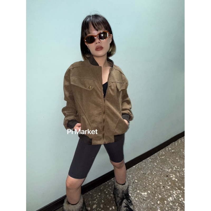 Pi Market 做舊短版夾克 | 蝦皮購物