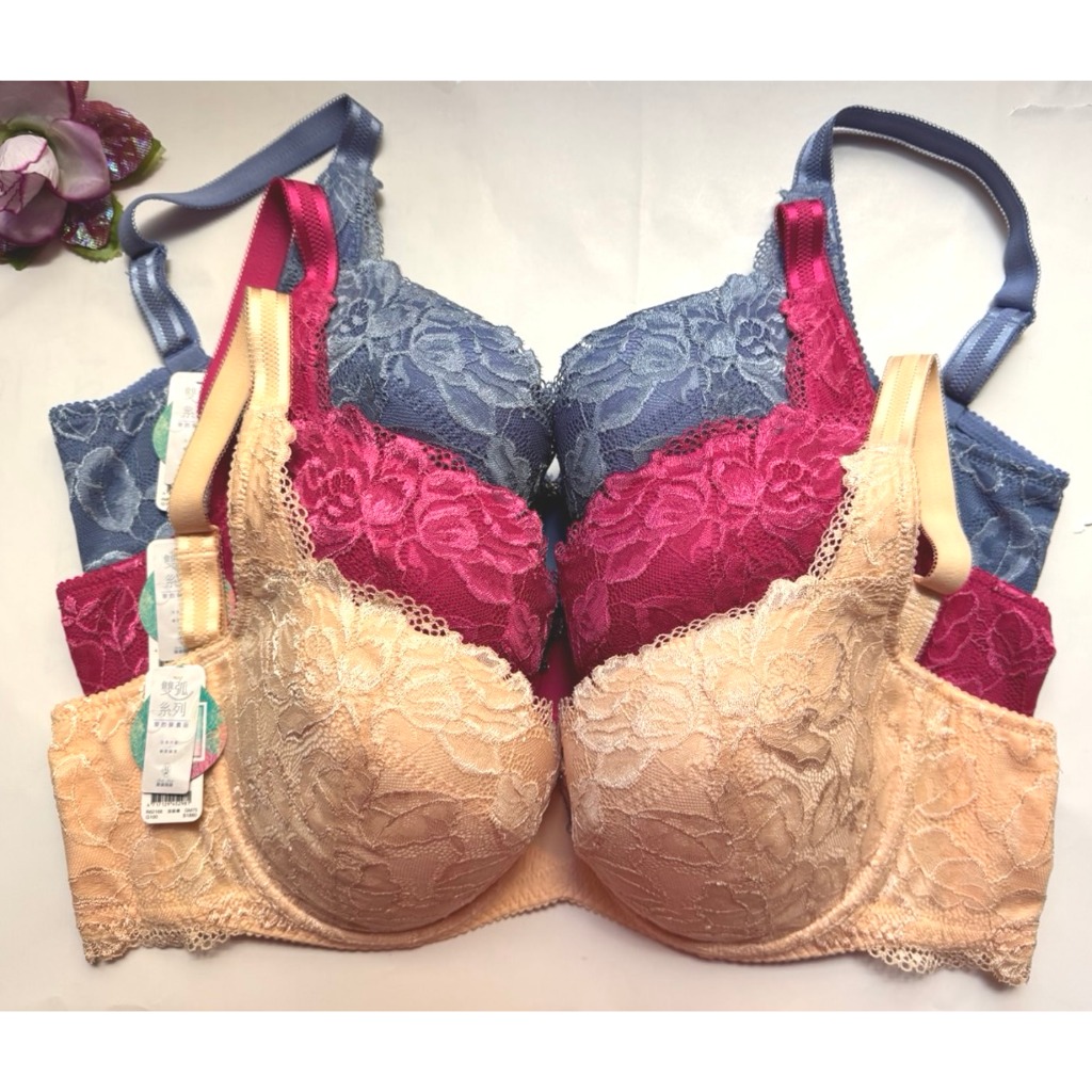 【曼黛瑪璉】雙弧內衣【R62168】70G,75G,80A,90G,95G,100G~溫暖膚,媃燕粉,紫暮藍 | 蝦皮購物