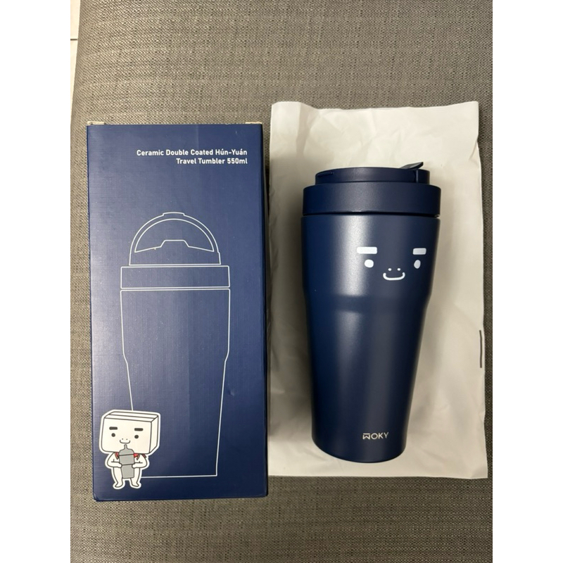 BOXMAN X WOKY聯名保溫杯 渾圓杯 雙層陶瓷 藍色 550ml 全新品 | 蝦皮購物