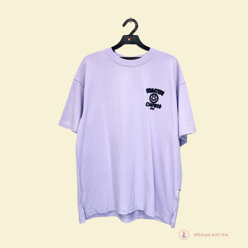 MARS CO 專櫃 紫色 笑臉花朵字母寬版上衣 商品號24120523 | 蝦皮購物