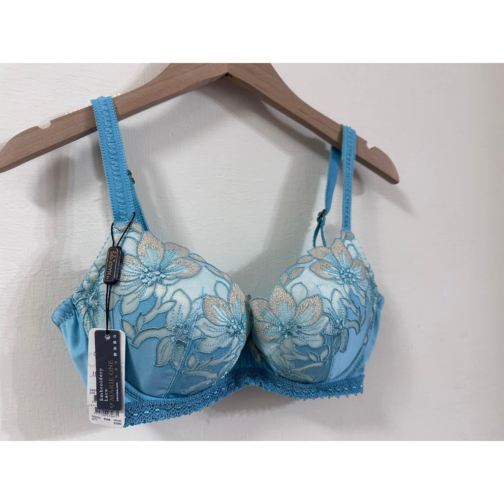 曼黛瑪璉 唯曼黛 Marie One 刺繡蕾絲內衣 藍色C75 C80 C85 D75 D80 D85 D90 | 蝦皮購物
