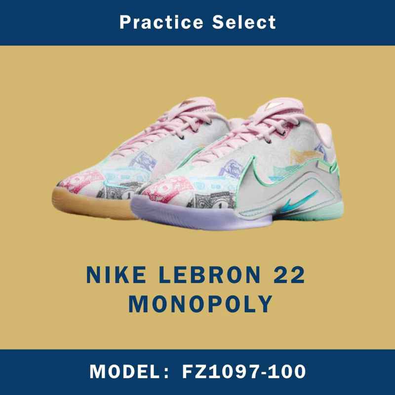 【台灣商家】MONOPOLY X NIKE LEBRON 22 FZ1097-100 | 蝦皮購物