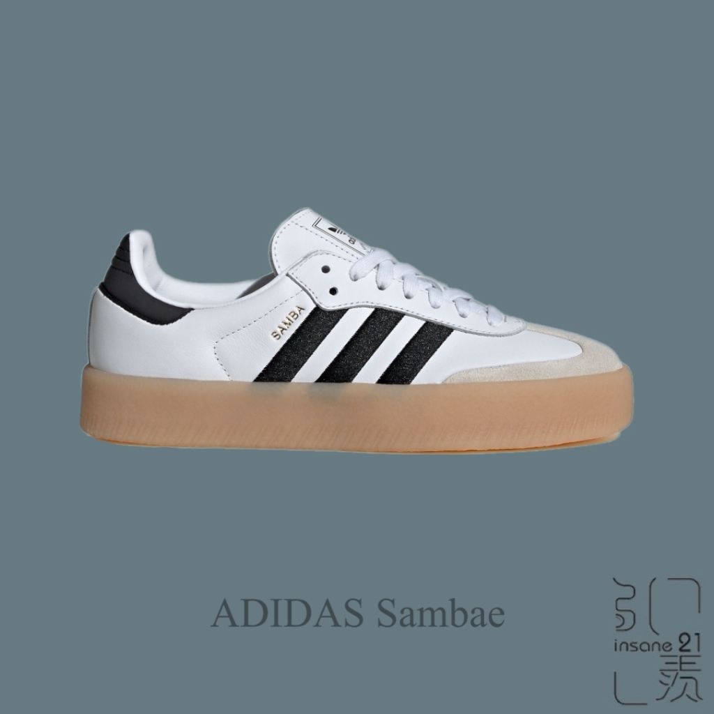 ADIDAS SAMBAE W 白 皮革 焦糖底 厚底 德訓鞋 休閒鞋 女鞋 IG5744【Insane-21】 | 蝦皮購物