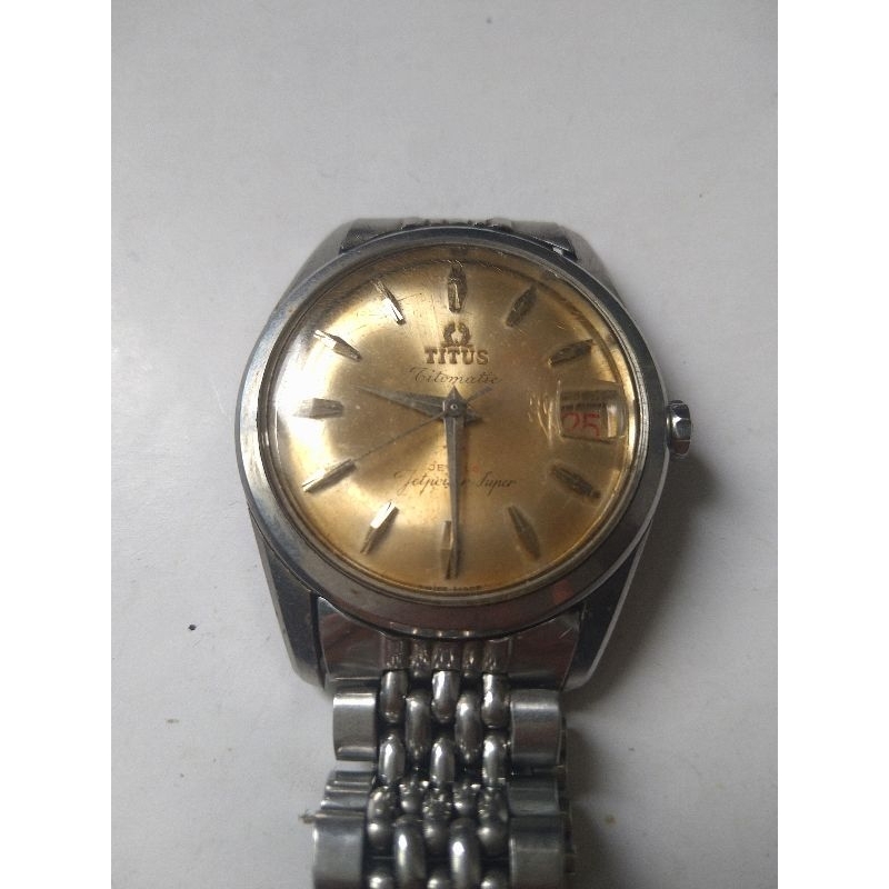 古董錶，鐵達時 TITUS Titomatic Jetpower Super 77 Jewels自動上鍊機械錶(1123 | 蝦皮購物