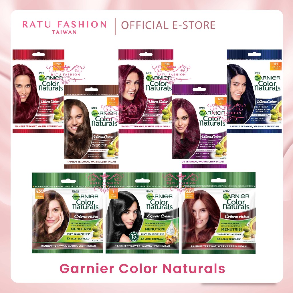 Garnier Semir Pewarna Rambut Sachet Hair Color Natural | 蝦皮購物