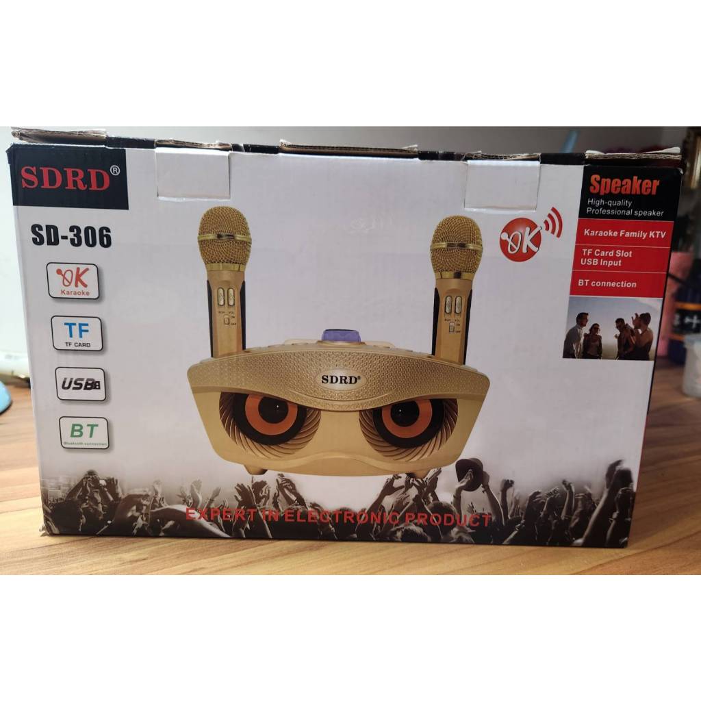 雙人無線KTV 藍芽麥克風 家庭KTV 卡拉OK 藍牙喇叭 藍牙音響 SDRD SD-306 | 蝦皮購物