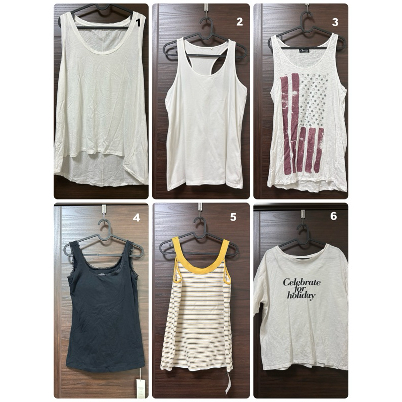 全新 二手衣出清 買五送一 #中大尺碼#背心#bra背心#針織背心#短袖T恤#PAZZO#OB嚴選#lativ#GAP | 蝦皮購物