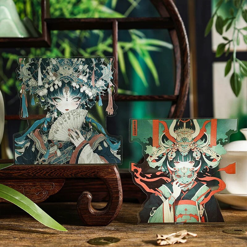 《KATE‘s》[貼紙包]悅真 不見蘭序 PET貼紙 8枚/包 貼紙 6款選 大貼紙 古風 人物 ZABC | 蝦皮購物