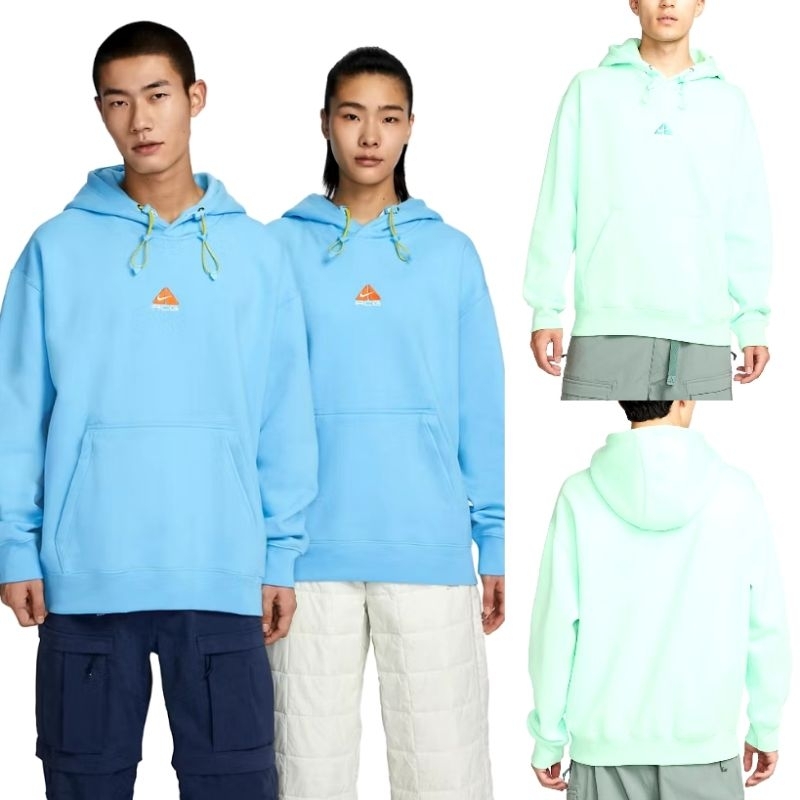 [55折起代購] Nike ACG TF 男 彩藍/綠 保暖 內刷毛 拉鍊口袋 抽繩 帽T DH3088-407 379 | 蝦皮購物