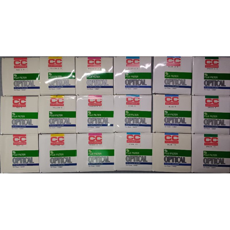 未開封FUJI FILTER OPTICAL富士濾鏡7.5x7.5公分18片套裝明膠濾鏡富士色彩校正 [台灣現貨] | 蝦皮購物