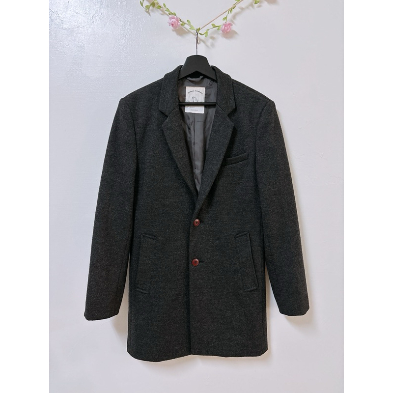 STORY SHOP ️《二手》 EMPOLHAM 深灰色 男生版 冬天 大衣外套 | 蝦皮購物