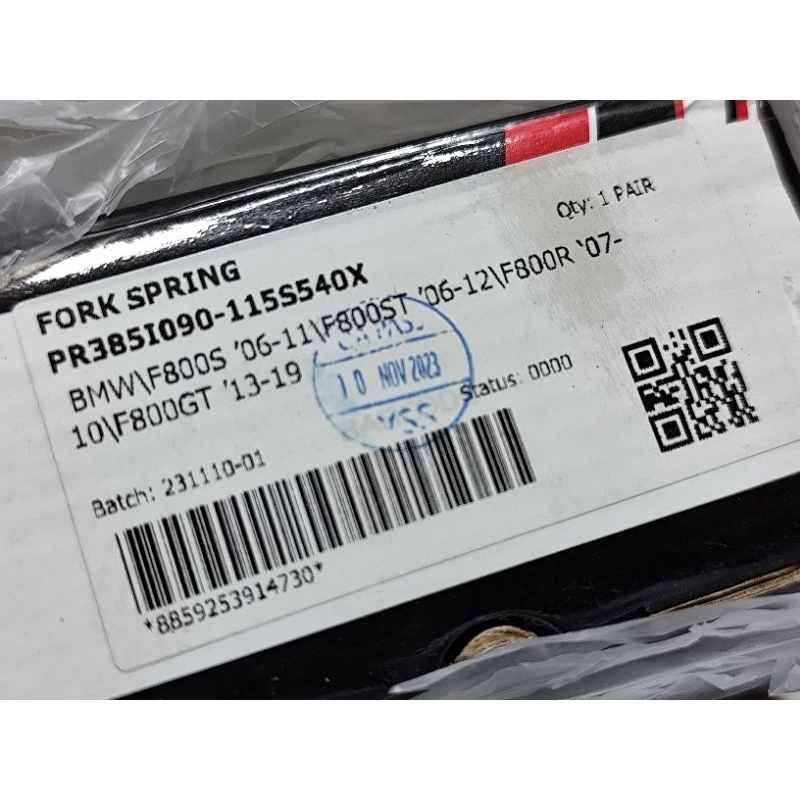 yss bmw f800s f800st f800r f800gt 前叉 彈簧 改裝 加強彈簧 fork | 蝦皮購物