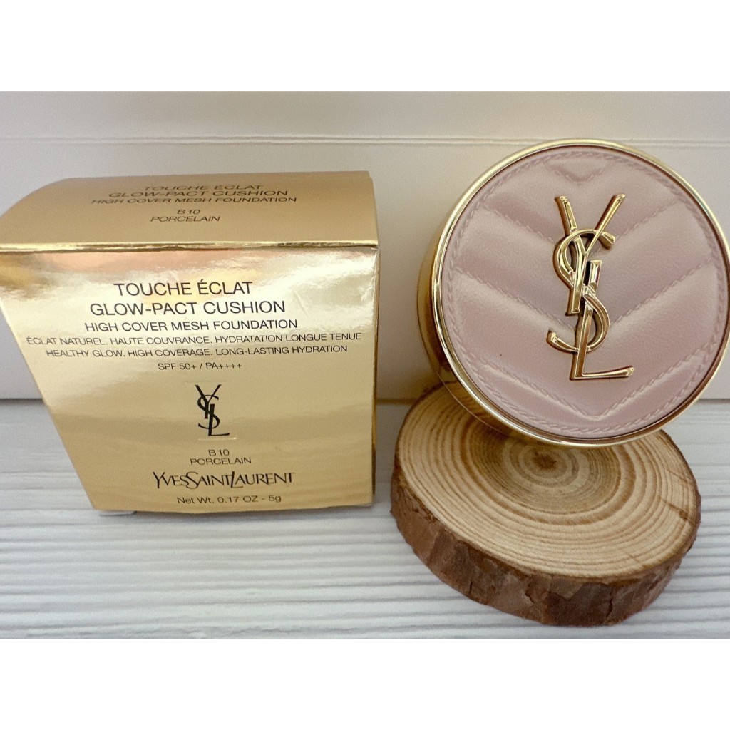 【美妝小舖】YSL 新版恆久完美霧光氣墊粉餅5g#20/超模光感精華水氣墊5g#B10 聖羅蘭 | 蝦皮購物