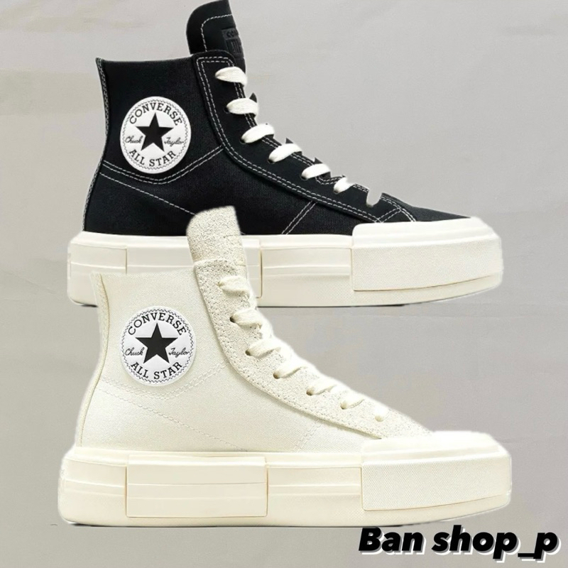 [Ban]Converse Ctas Cruise HI 男女休閒帆布鞋 高筒 解構厚底 黑白 米白 A04689C | 蝦皮購物