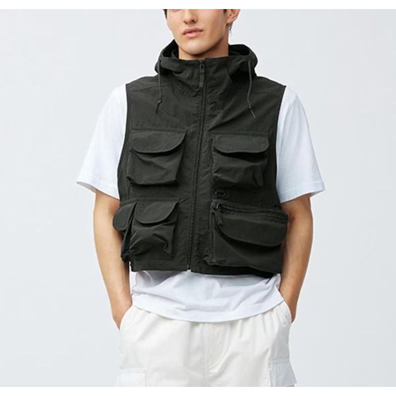 (全新特價)GU男裝-黑色軍裝背心OSB+EC-L號 | 蝦皮購物