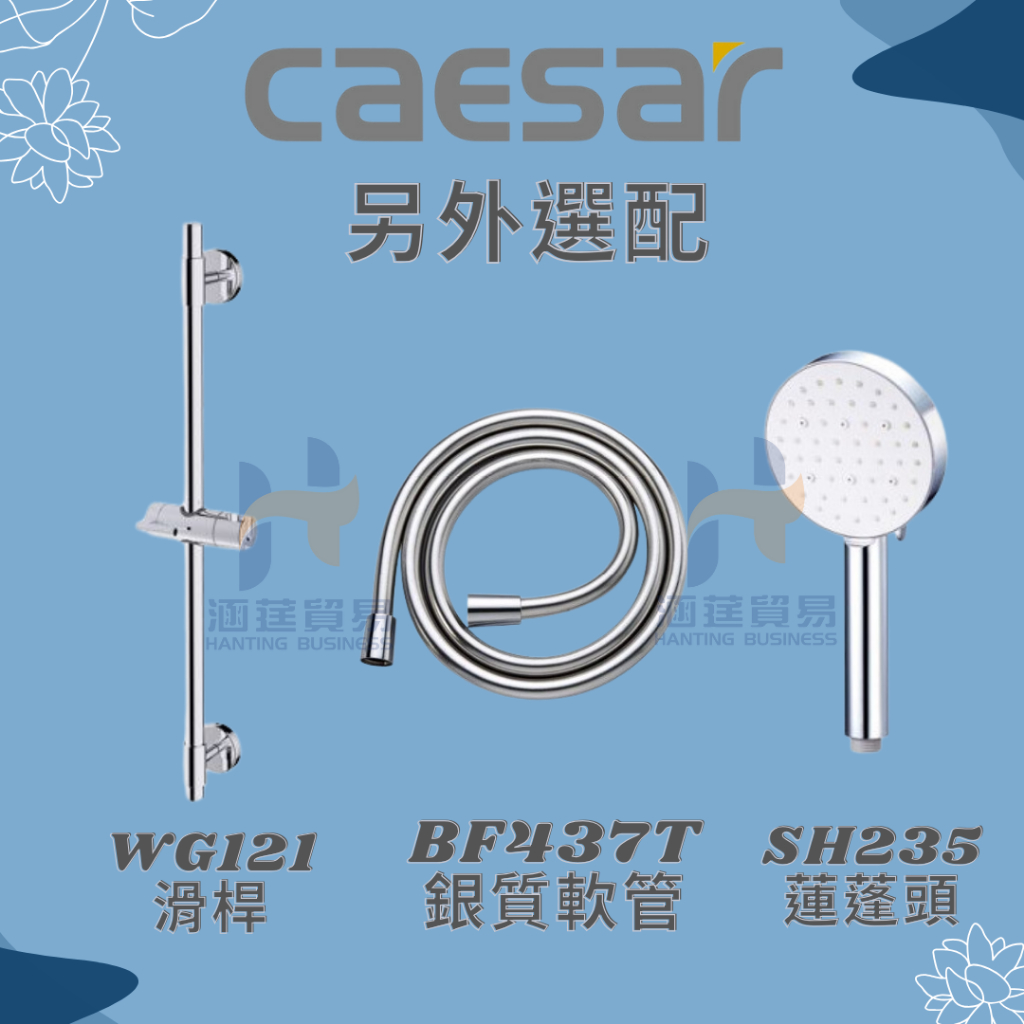 凱撒 CAESAR WG121滑桿 ､ SH235 蓮蓬頭把手、 BF437T 銀質沐浴軟管 | 蝦皮購物