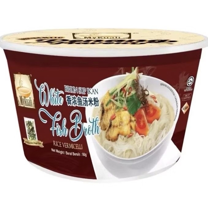 (零食小舖)馬來西亞 Mykuali 檳城 調合米粉 碗麵90g/杯麵85g 香濃魚湯/紅酸辣湯/福建蝦味/ | 蝦皮購物