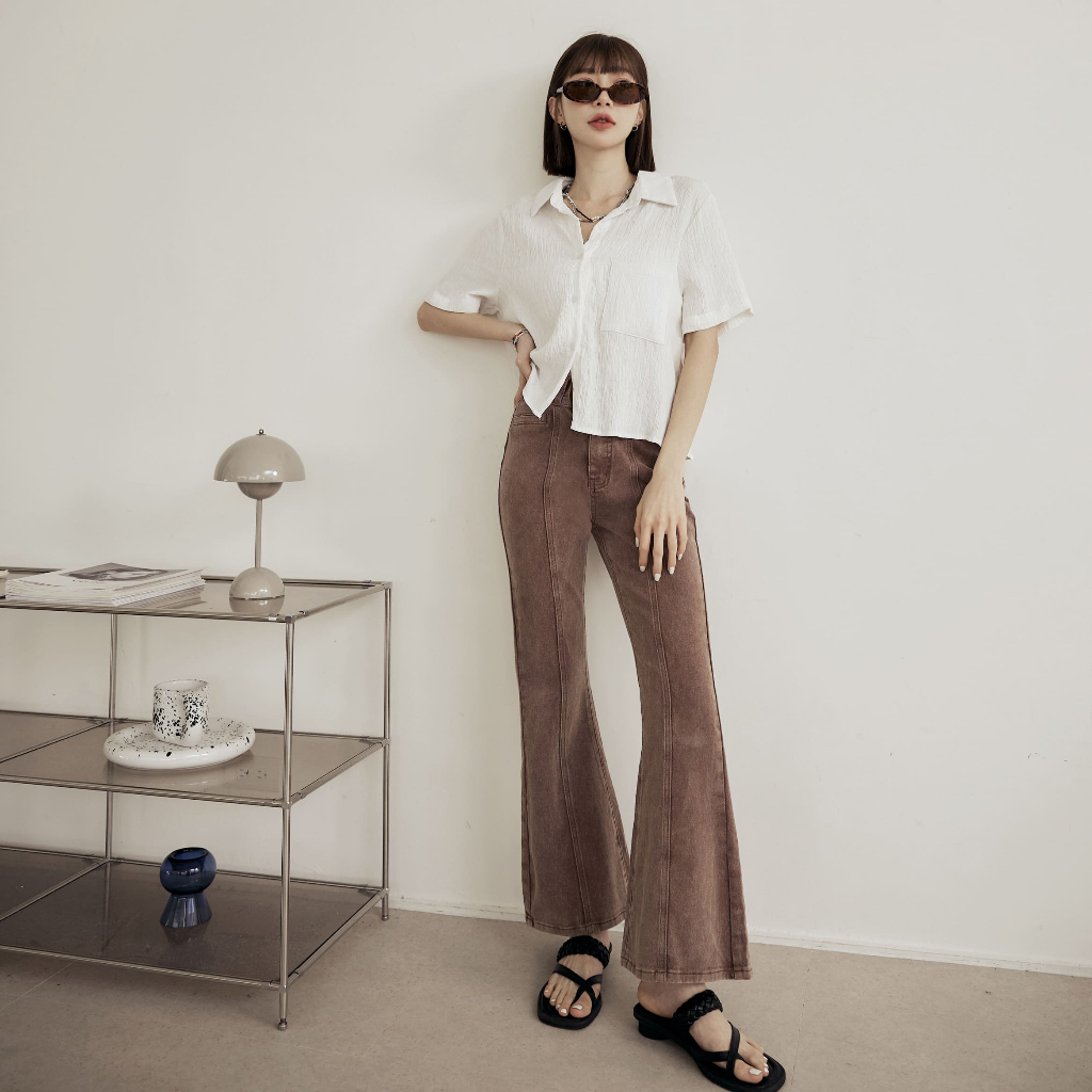 OB嚴選 視覺細-5KG．鬆緊腰彈力炒鹽喇吧顯瘦褲 《BA7503》大尺碼/女裝/現貨 | 蝦皮購物