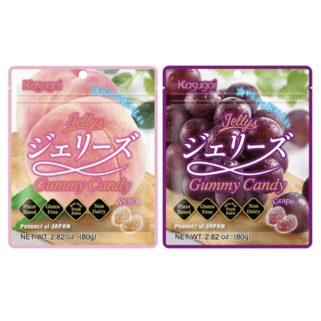 春日井 Jellys 軟糖 80g 水蜜桃 葡萄 | 蝦皮購物