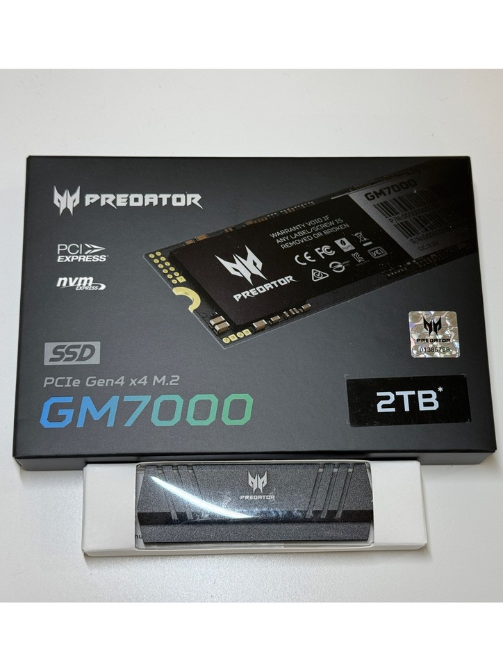 Acer Predator GM7000 2TB M.2 2280 PCIe Gen4x4 SSD固態硬碟 附散熱片 | 蝦皮購物