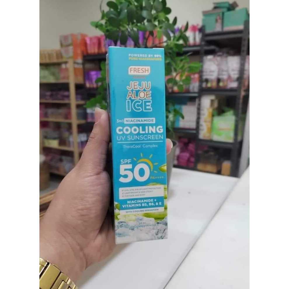 Fresh Skinlab Jeju Aloe Ice Cooling UV Sunscreen SPF50 50ML | 蝦皮購物