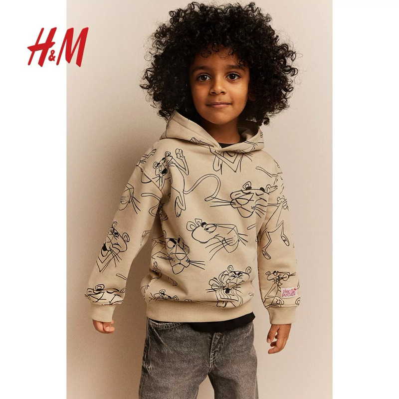 H&M HM 長袖 連帽 上衣 頑皮豹 110cm 2-4T 130cm 6-8T全新吊牌未剪 童裝 | 蝦皮購物