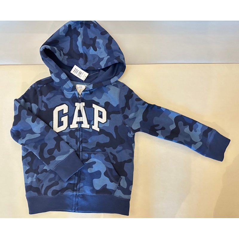 全新 Gap 兒童 藍色迷彩 帽T外套 5Y | 蝦皮購物