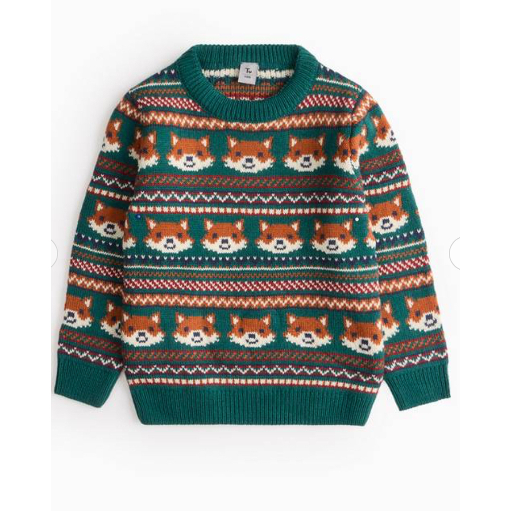 （現貨在台）代購英國品牌Tu Clothing男童綠狐狸針織毛衣～1Y-2Y,2Y-3Y,3Y-4Y | 蝦皮購物