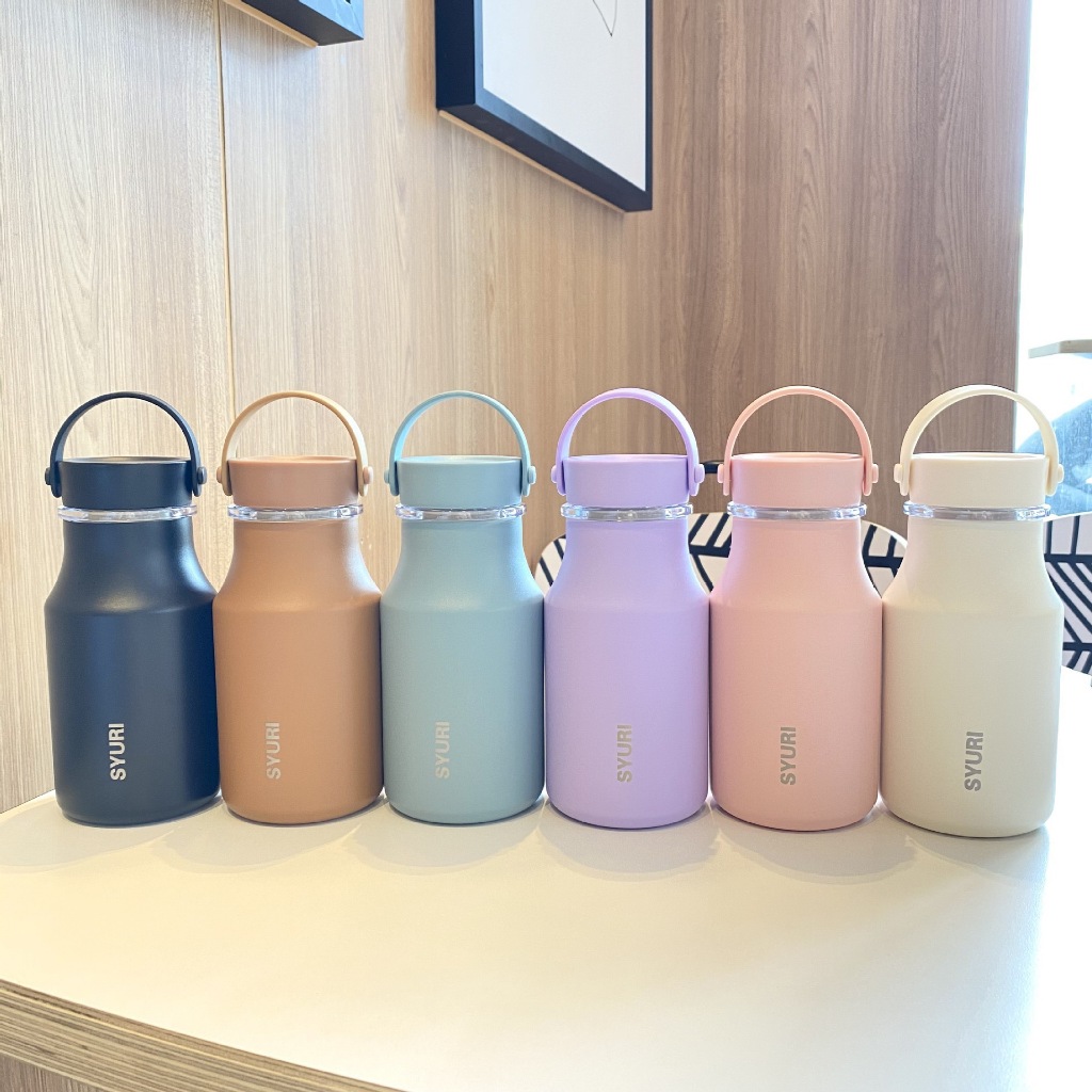 新款現貨 304不鏽鋼380ml提手保溫杯 旋轉杯蓋車載保温杯 手提随行杯 户外運動水壺 不鏽鋼直身杯 辦公學生用保温杯 | 蝦皮購物