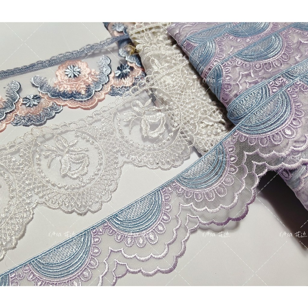 《iAsa愛莎の》手作材料 日單金銀色線波紋宮廷風網紗花邊輔料diy服裝窗簾花邊材料配件 | 蝦皮購物