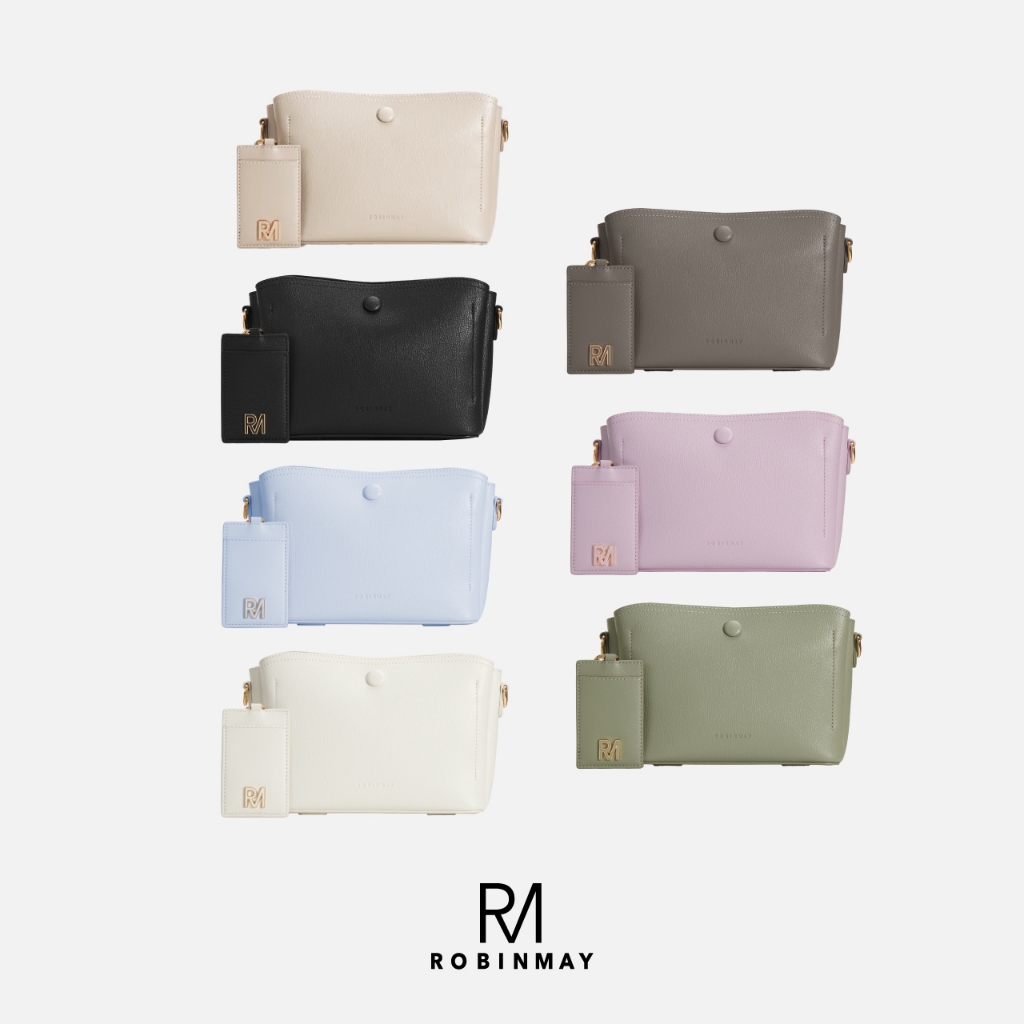【ROBINMAY】泡芙夾心斜背包(M) (拉鍊、磁扣封口/斜背包/PU皮革/多色挑選) | 蝦皮購物