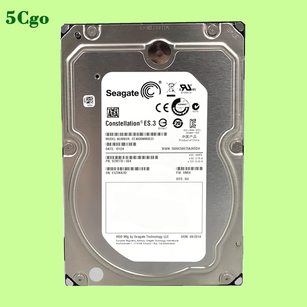 5Cgo.全新Seagate/希捷 ES.3 ST4000NM0033 4TB 7.2K SATA 3.5吋企業級伺服器 | 蝦皮購物