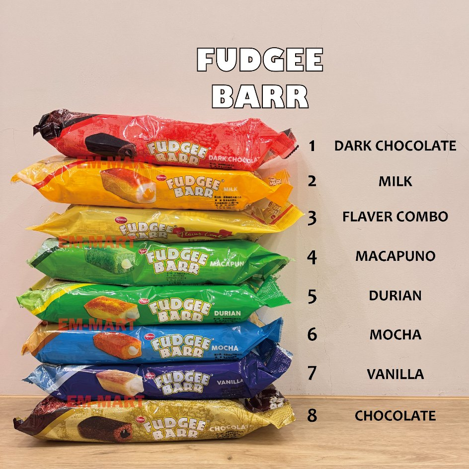 菲-FUDGEE BARR (chocolate/milk/macapuno/durian/mocha/vanilla) | 蝦皮購物