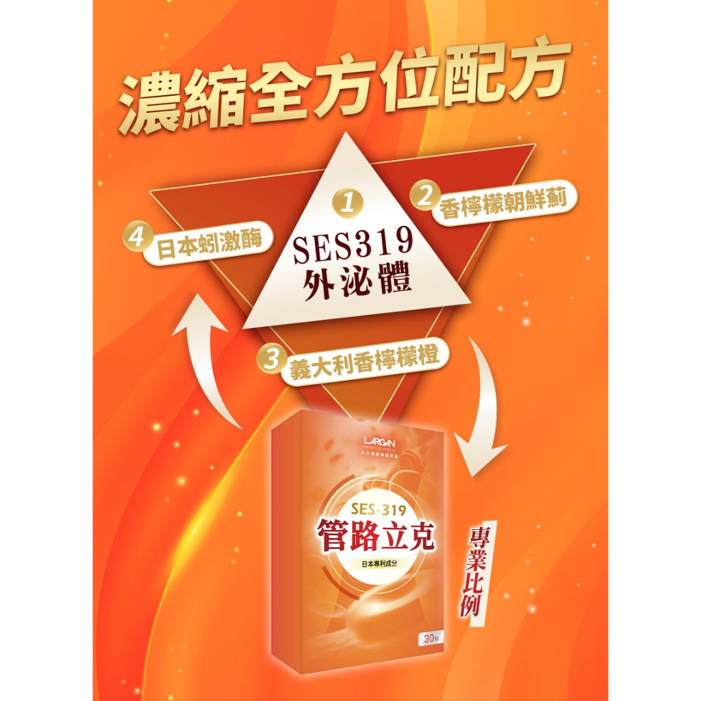 LARGAN大立美 管路立克 SES-319外密體 外泌體 管路立刻 麥角胜肽 韭菜籽 紅蚯蚓 二氧化矽 酵母發酵物 | 蝦皮購物