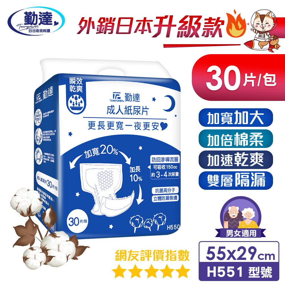【勤達】成人尿片-夜用加寬加長、立體防漏、乾爽-30片/包-(老人使用、產婦尿片、月經護墊)H551、H553、H550 | 蝦皮購物