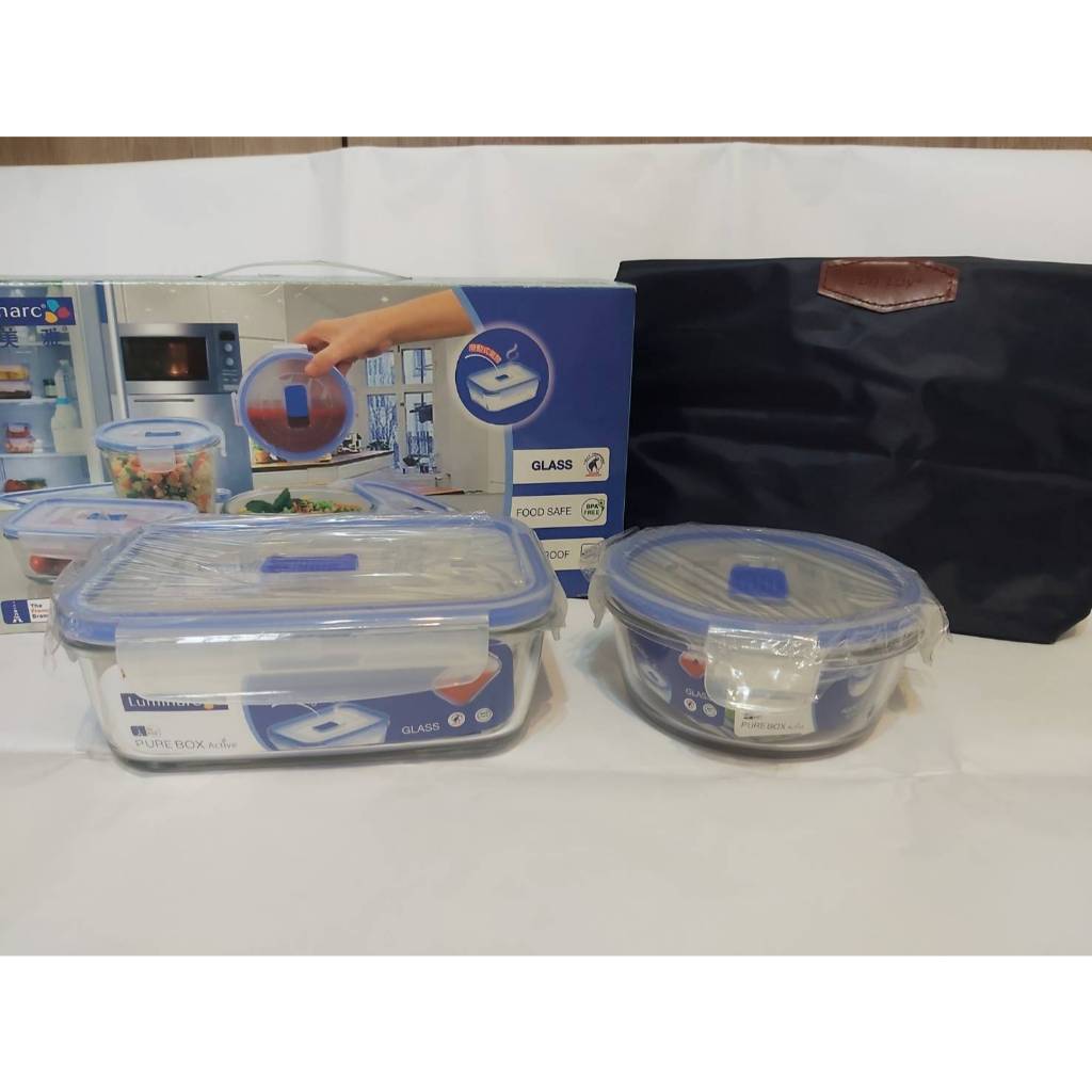 全新品Luminarc 樂美雅微波保鮮盒765ML+400ML(附贈保溫/冷袋)兩入一組（滿300元蝦皮免運，下單先聊聊 | 蝦皮購物