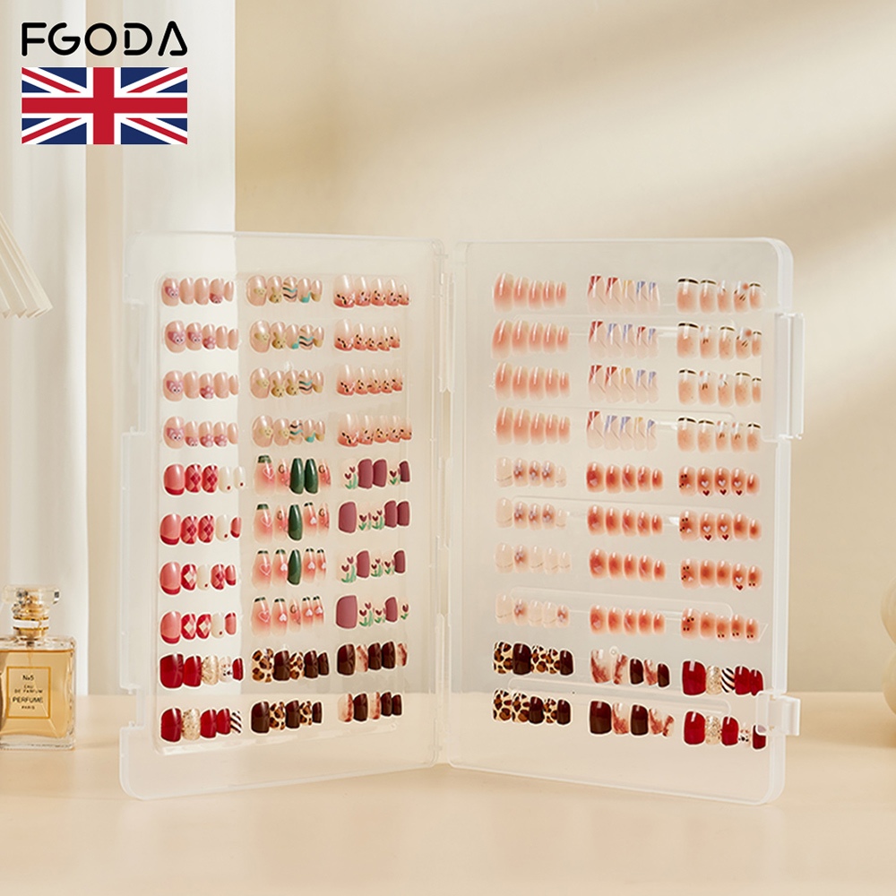 【英國FGODA】穿戴甲/美甲片收納盒/展示盒(附無痕貼) | 蝦皮購物