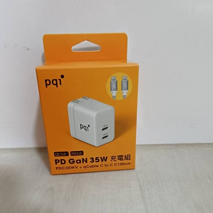 {不專精3C}🔥現貨 快速出貨🔥PQI 35W GaN 雙USB-C快速充電器+USB-C to C編織線組合包-白 | 蝦皮購物