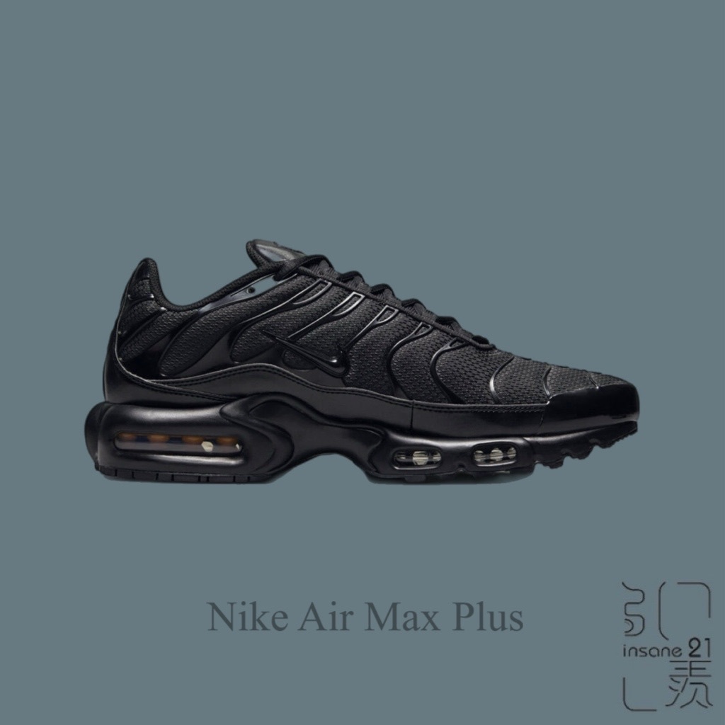 NIKE AIR MAX PLUS 全黑 立體小勾 氣墊 緩震 透氣男鞋 604133-050【Insane-21】 | 蝦皮購物