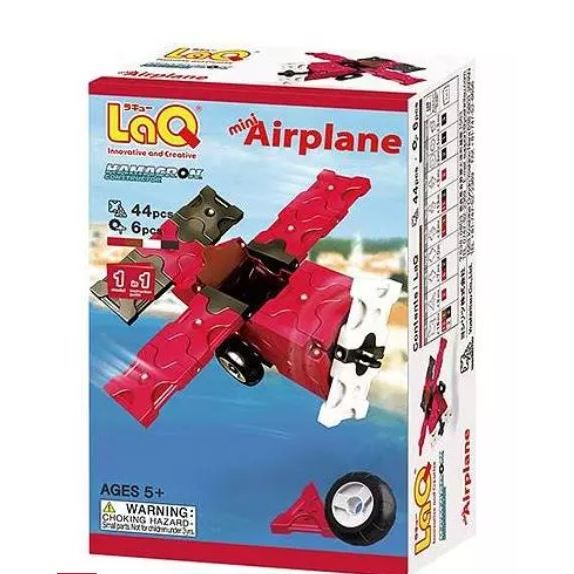 LaQ日本拼接積木-Q版螺旋槳飛機(44pcs+8pcs)-(Q版車輪系列)-在路上書店 | 蝦皮購物