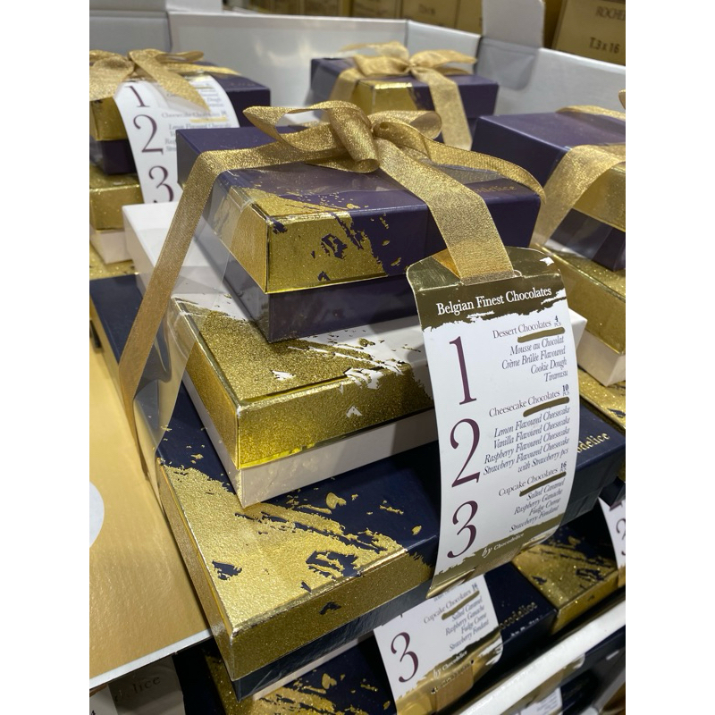 Chocodelice Grandeur Box 甜點造型比利時巧克力禮盒 509公克 | 蝦皮購物