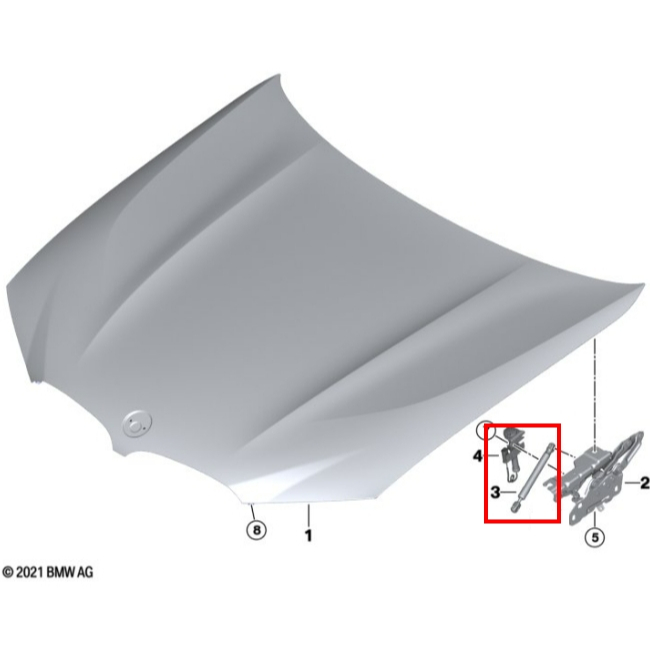 寶馬 BMW G01 X3 引擎蓋頂桿 前艙蓋 發動機罩 撐桿 油壓桿 51237397493 | 蝦皮購物