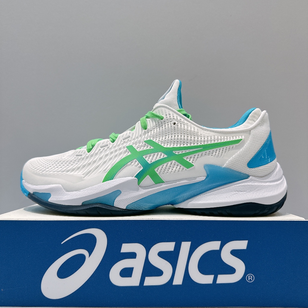 ASICS COURT FF 3 男生 白綠色 抗扭 緩衝 側滑 穩定 襪套式 運動 網球鞋 1041A370-103 | 蝦皮購物